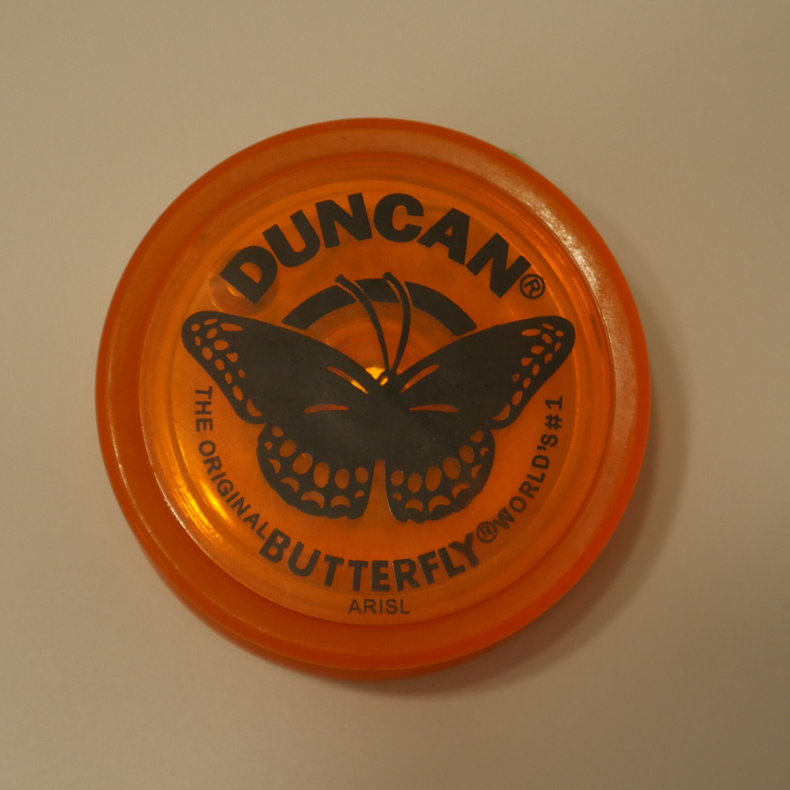 Vintage Neon Orange DUNCAN Butterfly Fixed Axle Yo-yo | eBay