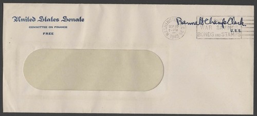 US Senator Bennett Champ Clark autograph, signed letter, 1943 free ...