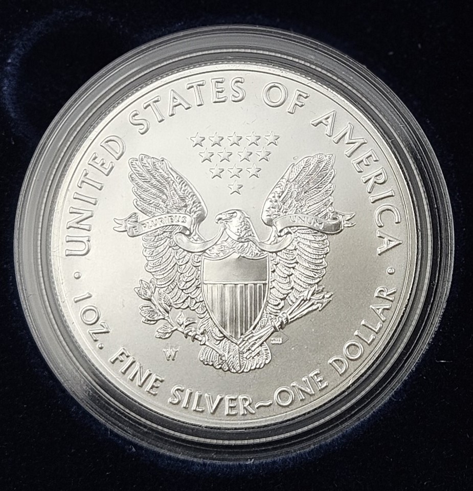 2017 W Burnished Silver Eagle 1 oz .999 Fine Silver Coin w OGP & COA ...