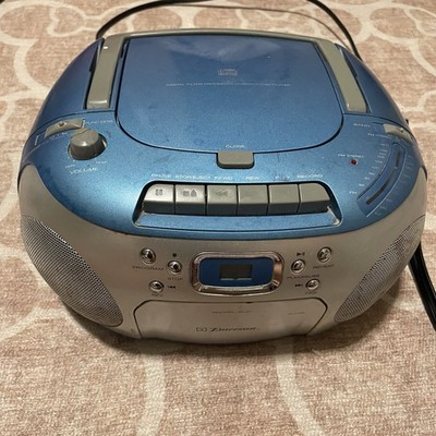 Y2K 2000s Emerson CD Player Cassette Boombox FM Radio Light Blue ...