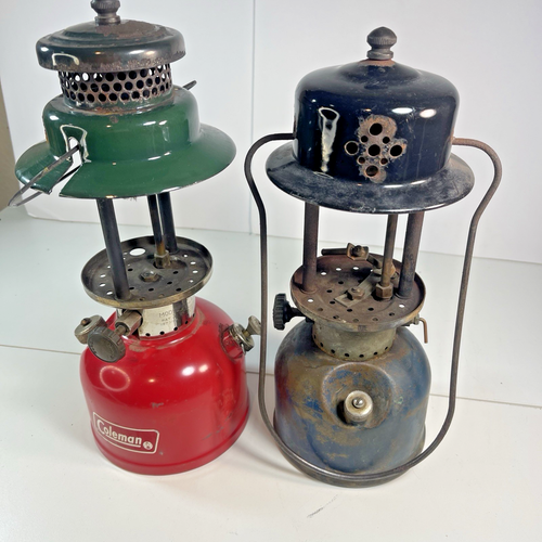 Vintage Coleman lantern model 243A dark blue & 242B Red ~Parts ~ No ...