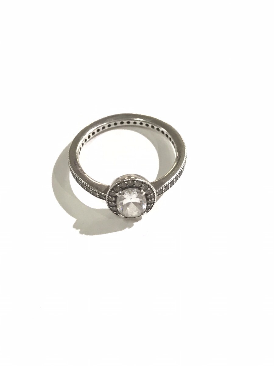 SILVER 925 PANDORA Round Sparkle Halo Ring 2.6G SIZE … - Gem