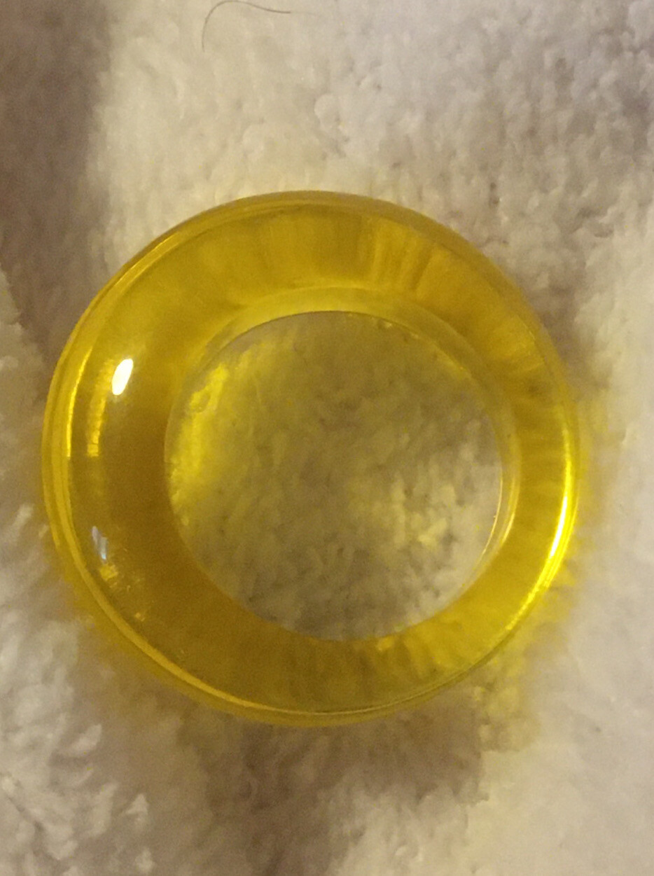 Lucite Translucent Yellow Hoop Ring Size 8.5 | eBay