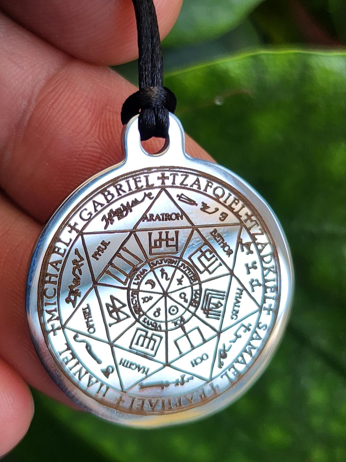 Seven Archangel Pendant Necklace Talisman 7 Sigil Evocation Cord Amulet ...