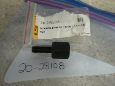 NOS Emgo Universal Mirror Adapter Black 8mm Male To 10mm Female 20 ...