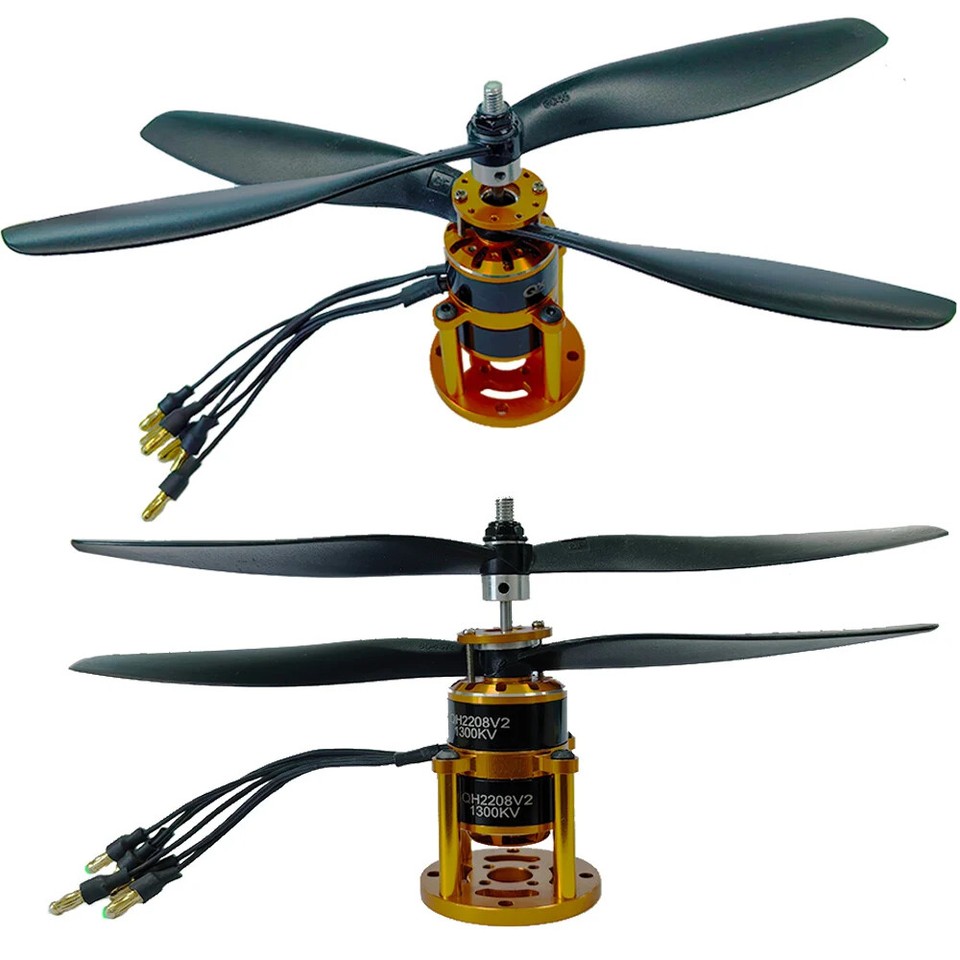 Brushless Motor Contra-Rotating Double Propeller 9047 For Single Axis ...