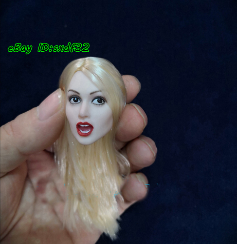 1/6 Head Sculpt Female Head Blonde Hair PVC Carved Fit 12'' PH Action ...