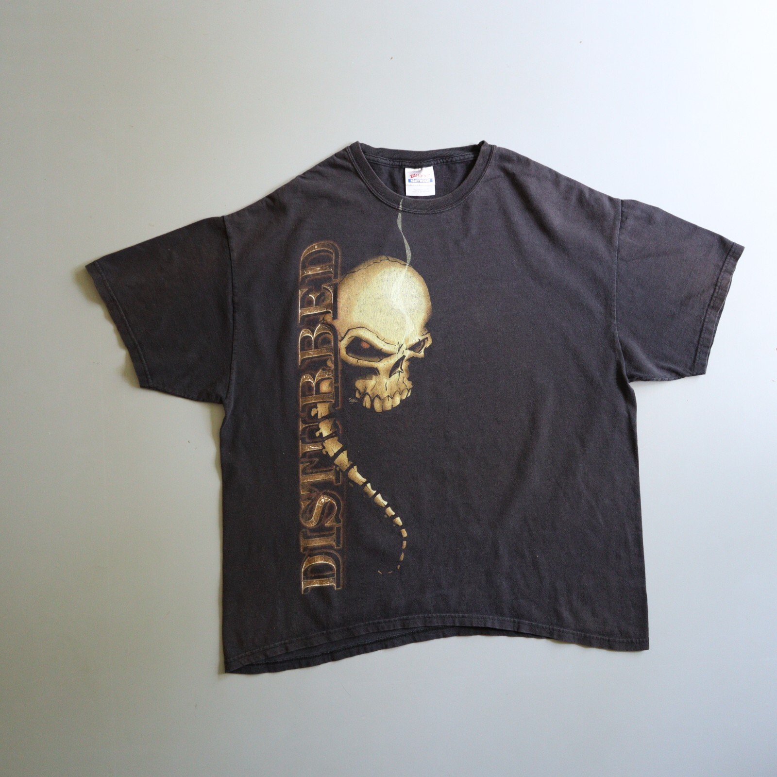 2009 Disturbed Band Shirt Tour Dates Skull Concert Bl… - Gem