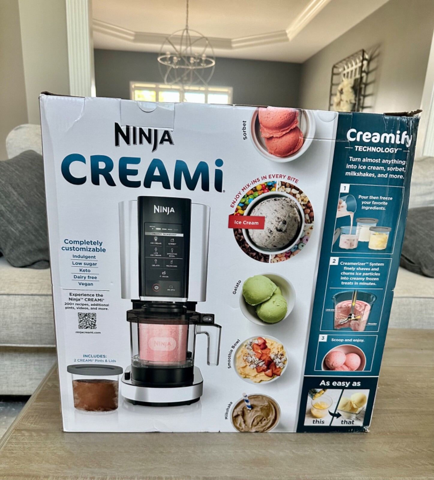 Ninja CREAMi, Ice Cream Maker, 5 One-Touch Programs (NC300) New in box ...