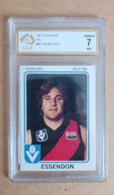 Tim Watson Scanlens 1981 - AFL VFL Card #94 - CGA 7 NEAR MINT not PSA ...