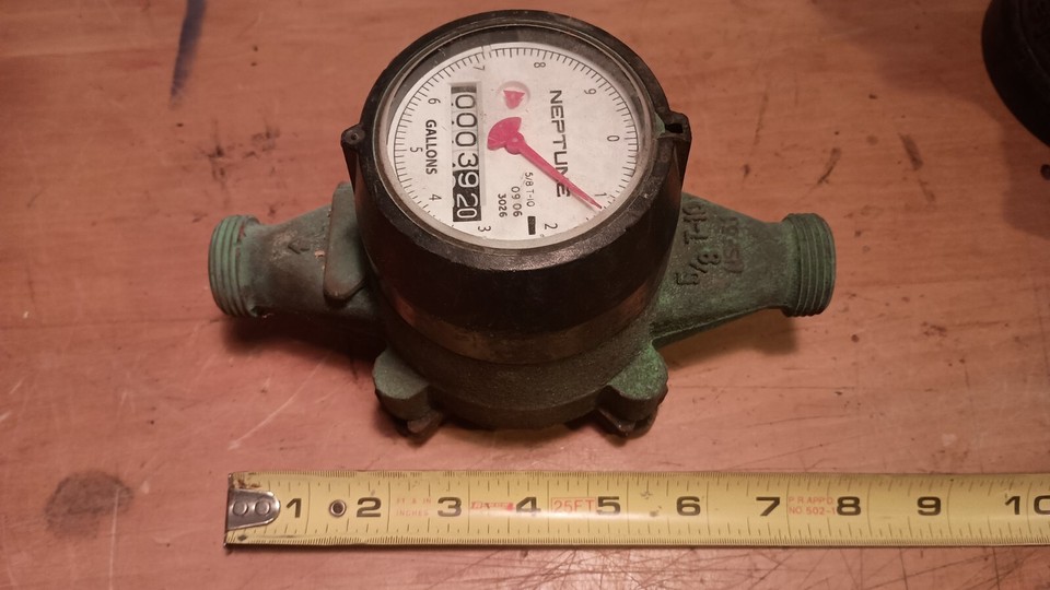 Neptune T-10 5/8" NSF61 Water Meter - Direct Read Gallons | eBay