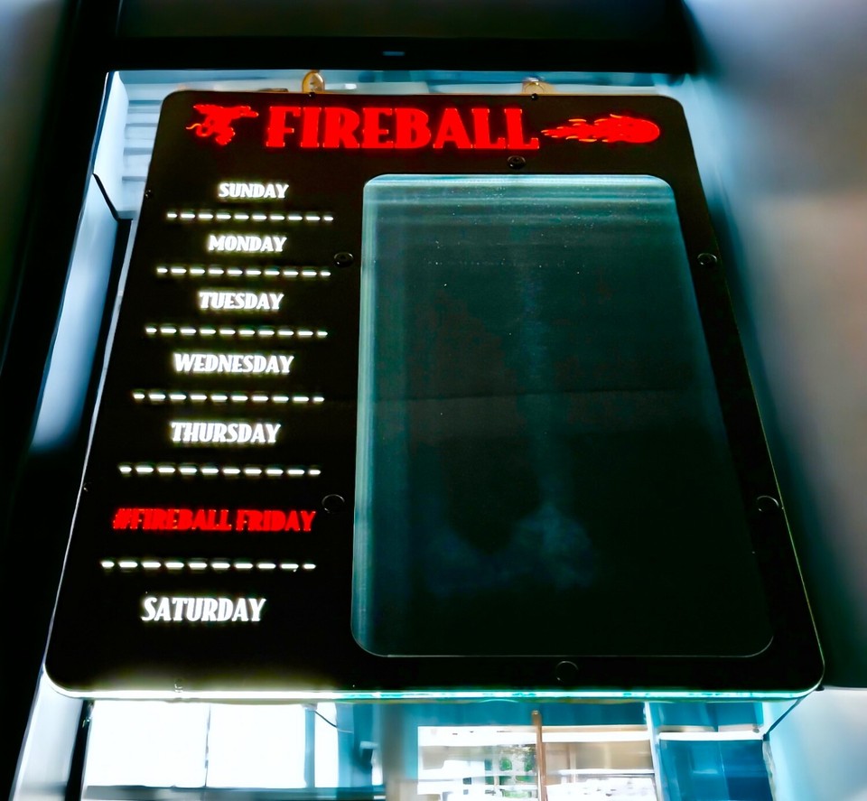 FIREBALL WHISKY DAILY LED MENU BOARD - NEW IN BOX | eBay