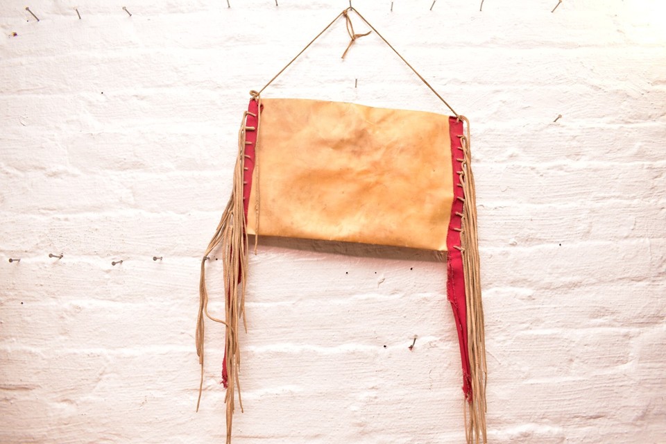 Native American Lakota Sioux Indian Painted Rawhide Parfleche Bag pouch ...