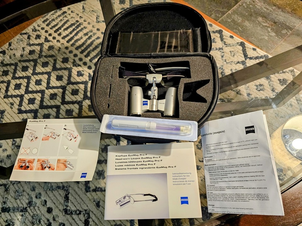 Zeiss Dental Loupes Eyemag Pro F 4X-500mm With Lumadent Light | eBay
