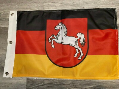 12" x 18" Flag Lower Saxony state Flag With Crest New-31 | eBay