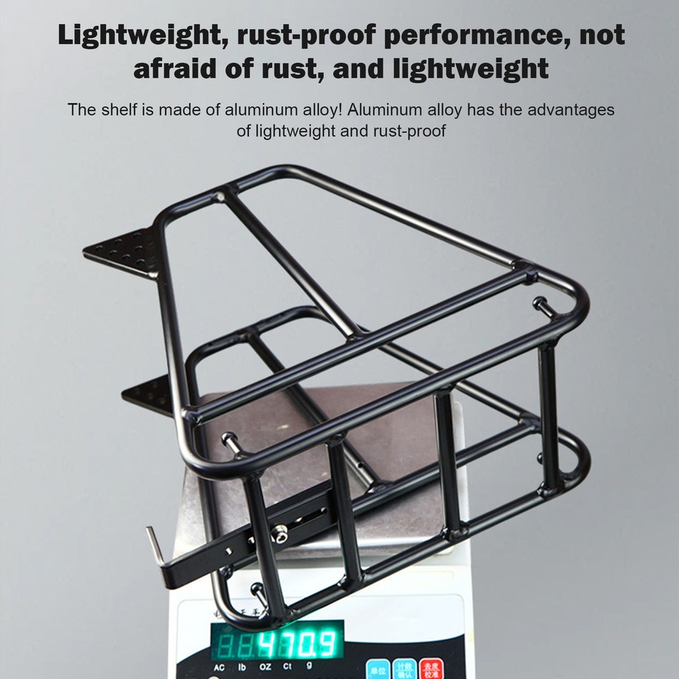 Bike Front Carrier Rack Bicycle Front Rack Metal Luggage Shelf Cargo ...