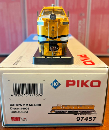 NEW PIKO #97457 HO Scale DRGW Rio Grande ML4000 Locomotive #4003 w/ DCC ...
