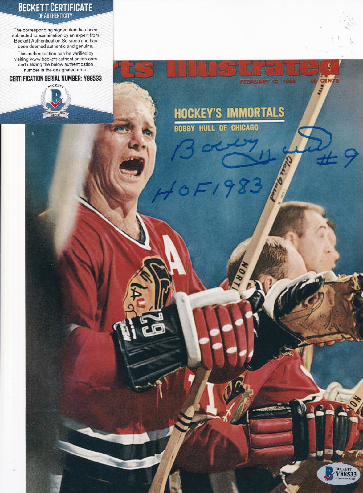 Bobby Hull | Autographed Hockey Memorabilia & NHL Merchandise