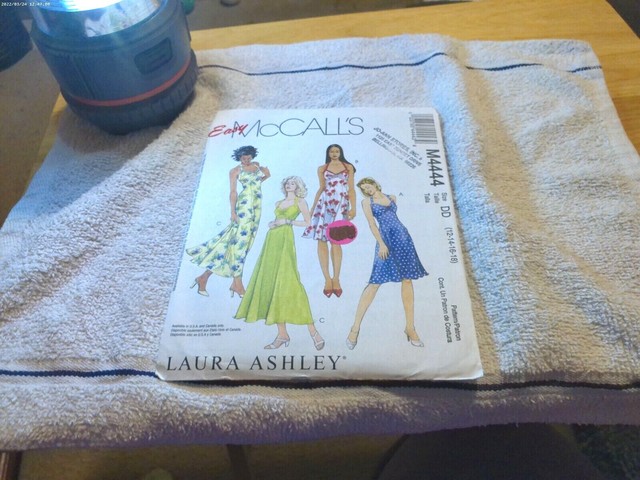 McCalls M4444 Misses Laura Ashley Halter Dresses Sewing Pattern 12 14 ...