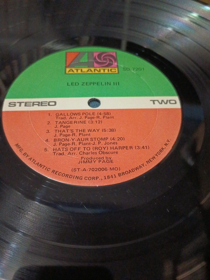 LED ZEPPELIN III SD 7201 MO Monarch 1974 Rare Reissue Vinyl Record | eBay