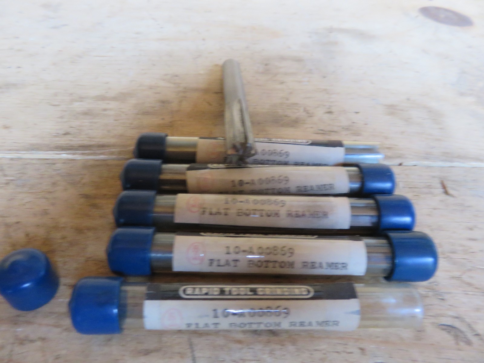 Rapid Tools carbide .4451 Flat Bottom Reamers/ 5pc in lot/ 6-Flute ...