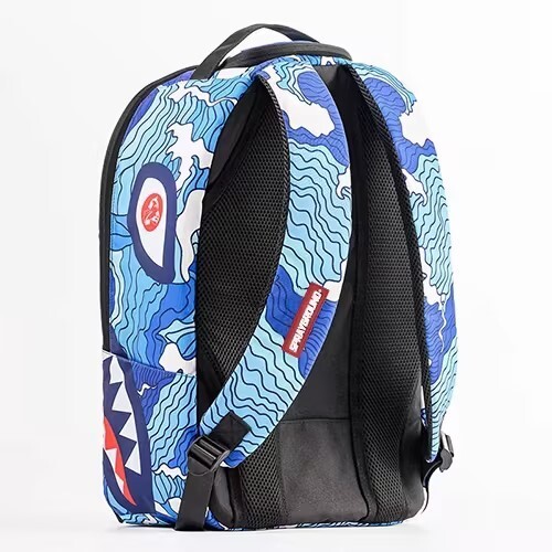 SPRAYGROUND Deluxe Ukiyoe Wave Shark Mouth Printing Large Canvas ...