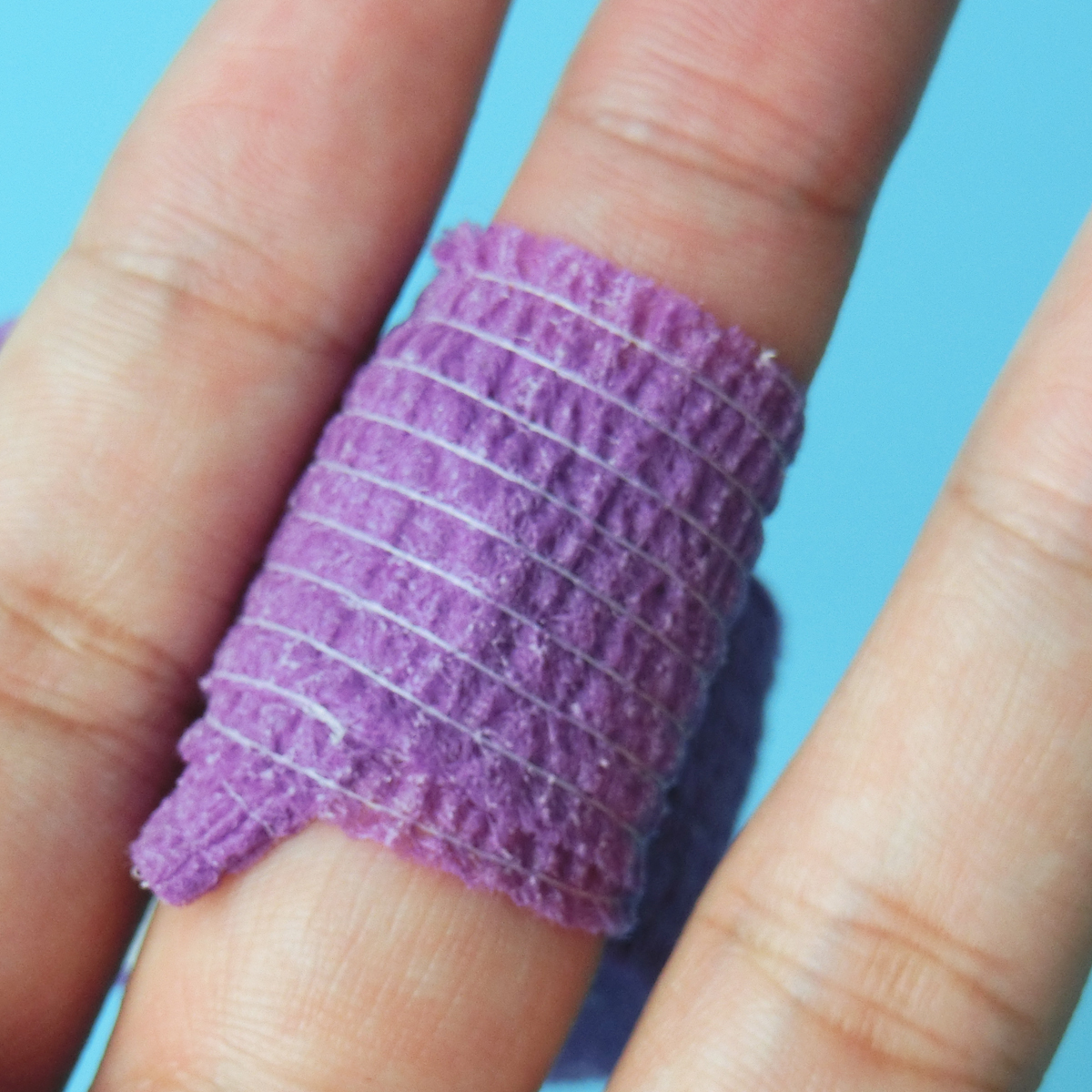 2 Rolls Cohesive Finger Wrap Protective Tape First Aid Bandage Purple 2 ...