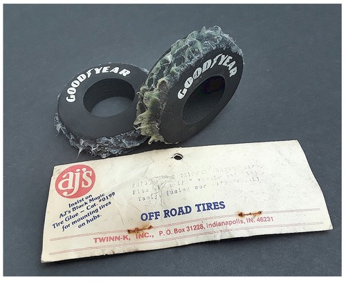 1pr Vintage RC Car AJ's Goodyear Front Tire fits Tamiya 1.5" Wheel ...