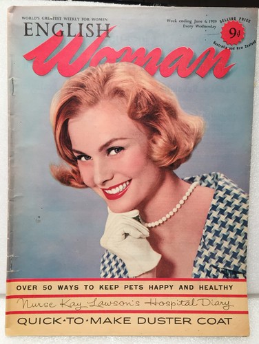 RARE Vintage old book magazine ENGLISH WOMAN 1959 advertising ads ...