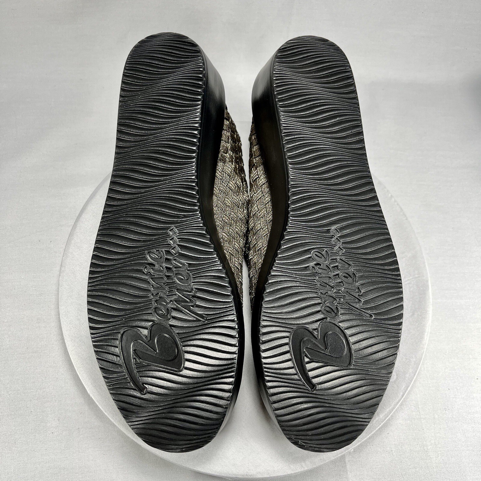 Bernie Mev Smooth Cha Cha Woven Stretch Wedge Slip On Loafer Bronze EU ...