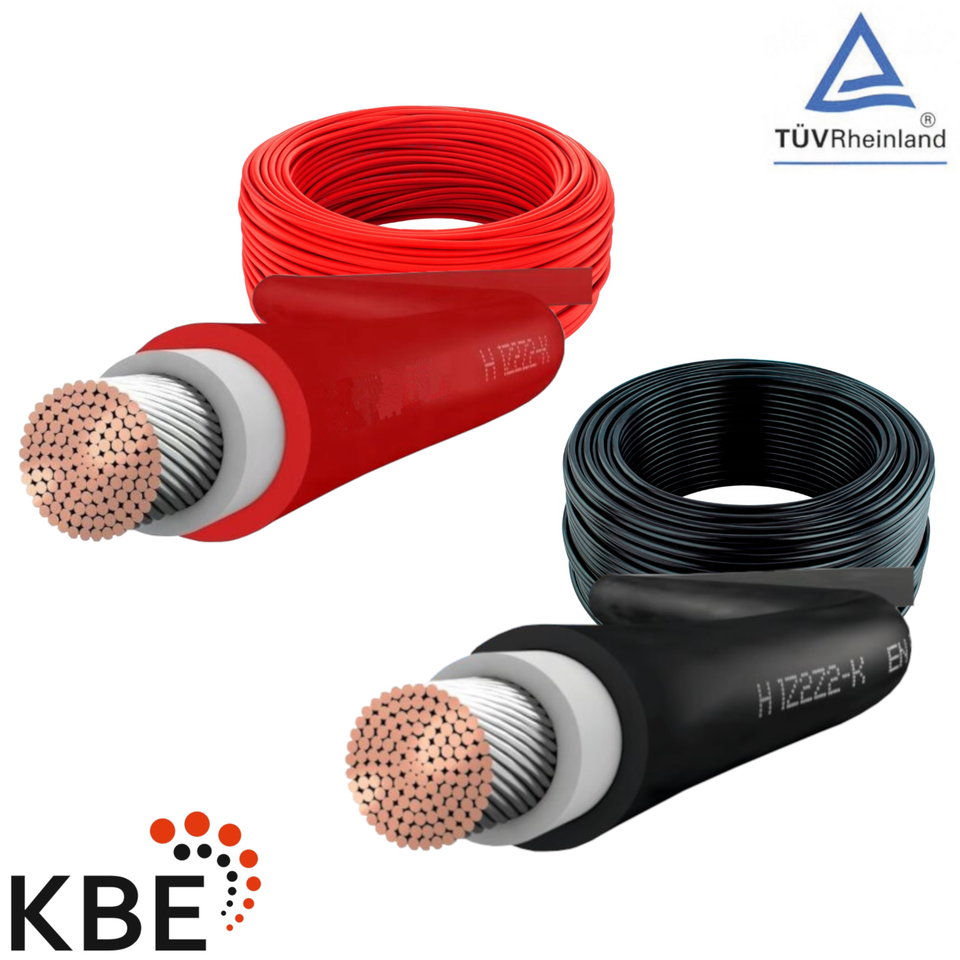 KBE Solar DB+ Solarkabel Solarleitung 4mm² 6mm² METERWARE H1Z2Z2-K PV ...