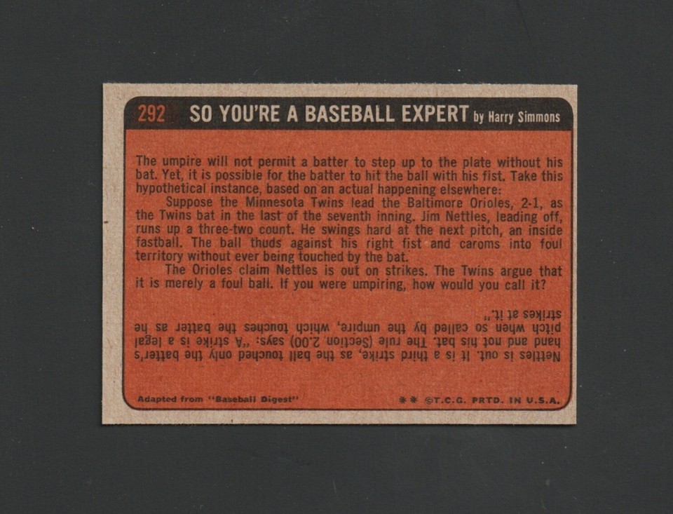 1972 Topps Hal McRae IA #292 ~ Reds ~ Set Break ~ High Grade! ~ TOUGH ...