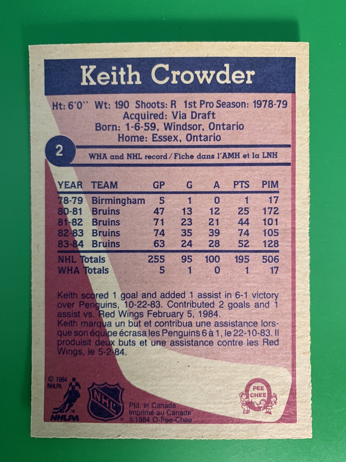 1984-85 O-Pee-Chee - #2 Keith Crowder for sale online | eBay