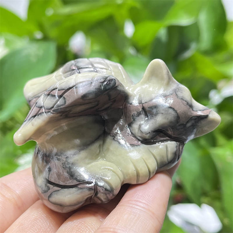 1pc Natural Unknown Quartz Hand Carved Angel Cat Skull Crystal Reiki ...