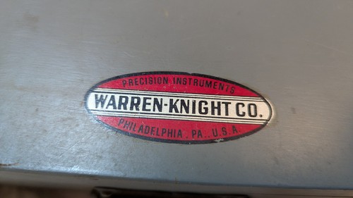 Vintage Warren-Knight Co Sight Clinometer In Custom Wood Box. Optic ...