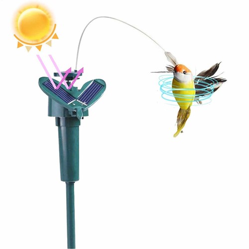 Battery / Solar Powered Flying Hummingbird Lawn Stake Yard Ornament ...