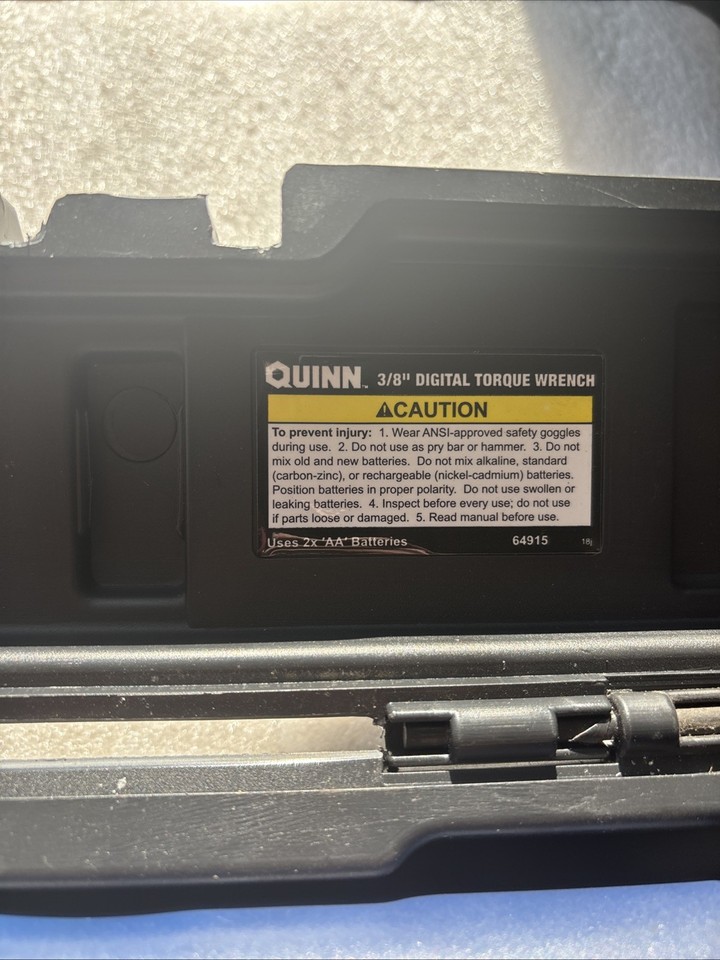 Quinn 64915 3/8" Drive Digital Torque Wrench Electronic Ratchet ...