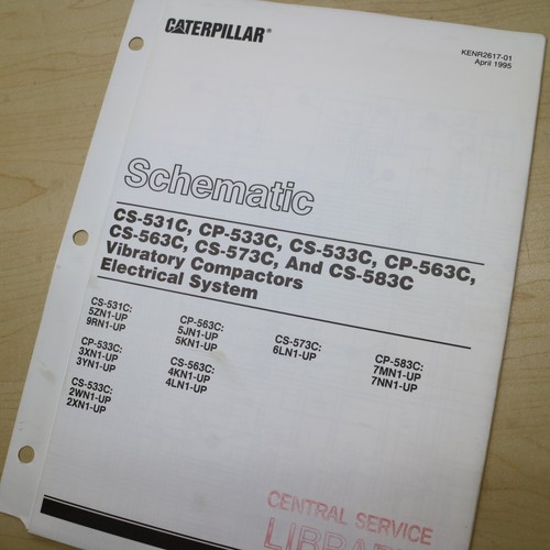Caterpillar CS CP-531c 533c 563c 573c 583c Electrical Schematic diagram ...
