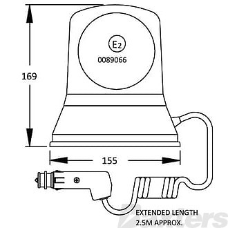 Britax 324-00 Beacon Magnetic Base 12-24V Amber | eBay Australia