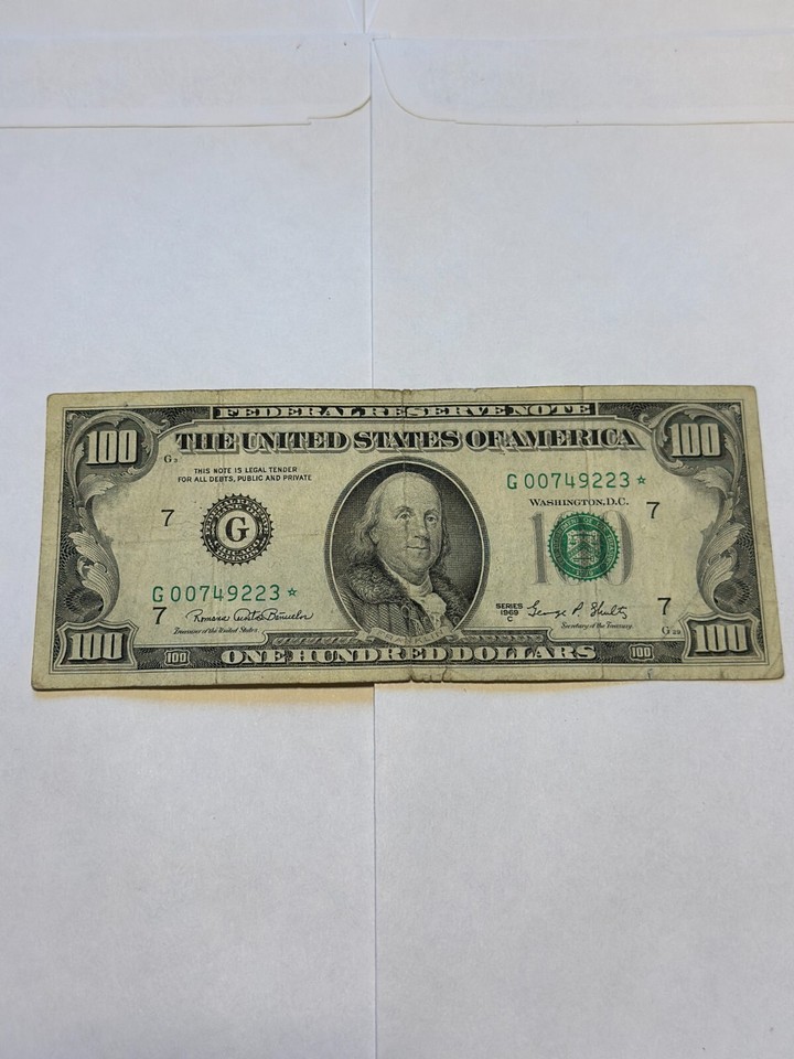 G0074 9223 STAR NOTE 1969C $100 DOLLAR BILL | eBay
