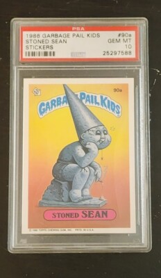 **1986 Vintage GPK Garbage Pail Kids Series 3 90A STONED SEAN PSA 10 ...