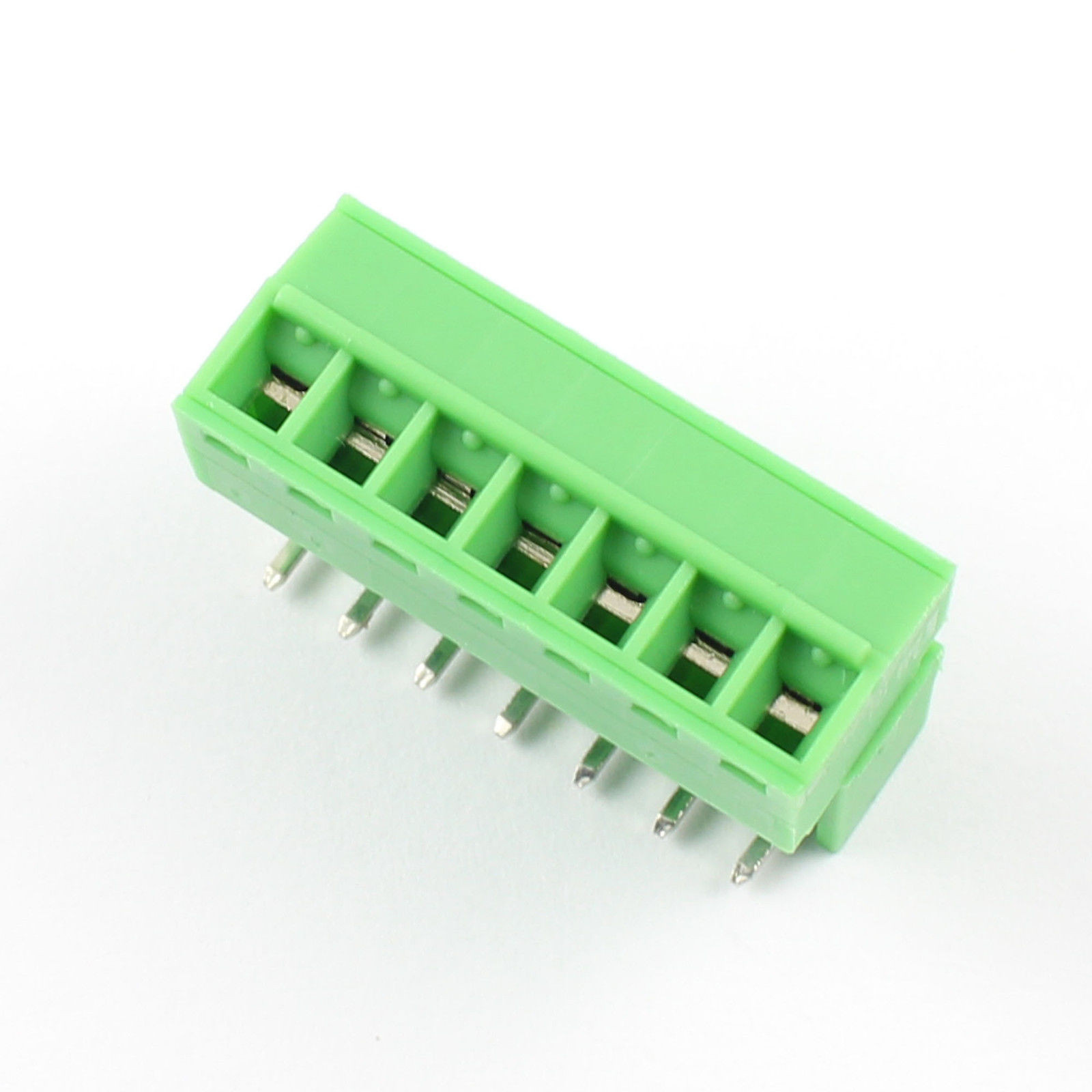 10Pcs 3.5mm Pitch 7 Pin Way Right Angle Screw Terminal Block Pluggable ...