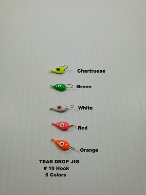 Tear drop ice fishing jigs | eBay