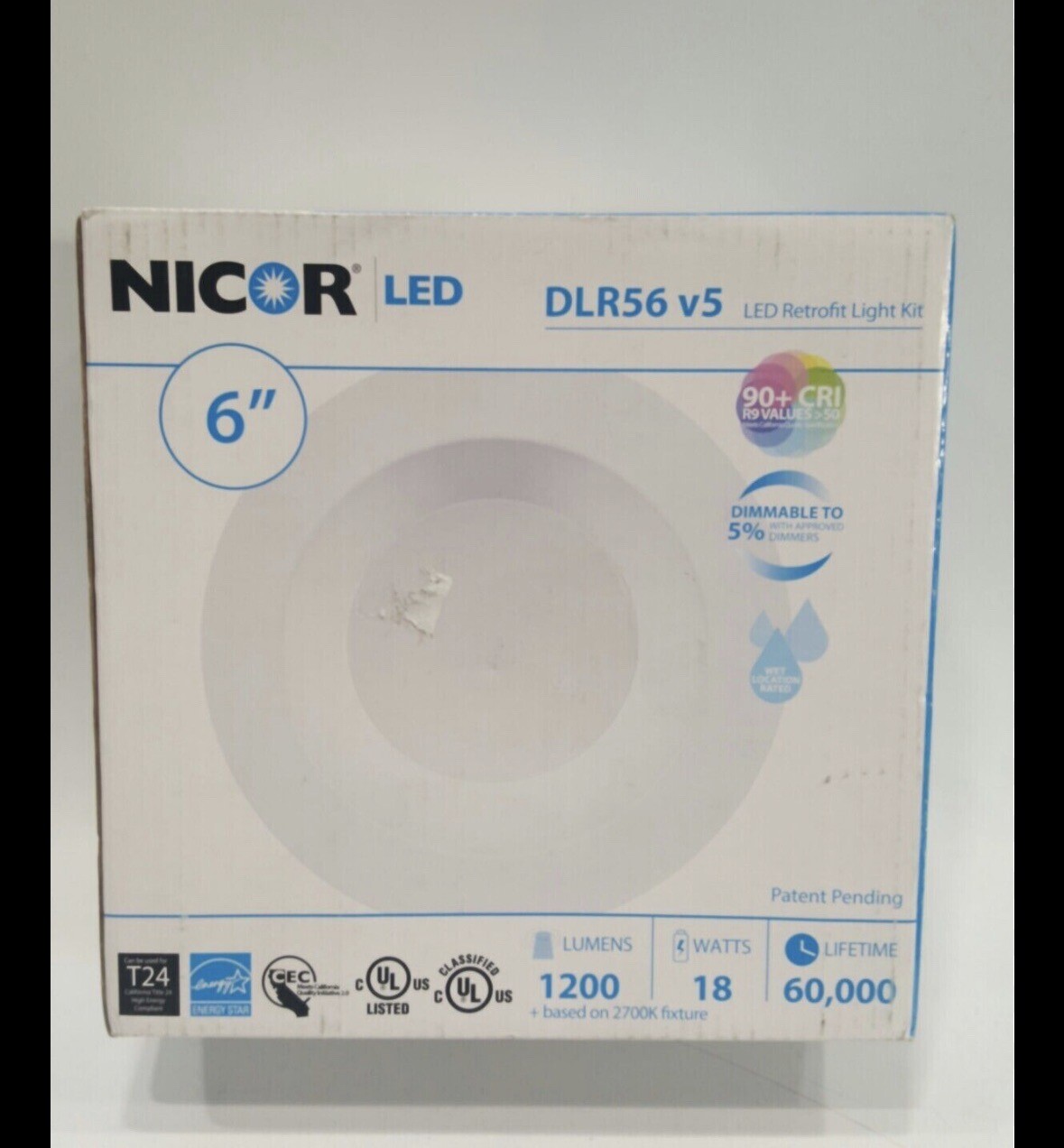 Nicor LED DLR56v5 LED Retrofit Light Kit - 6" - 1200 Lumens, 18 Watts ...