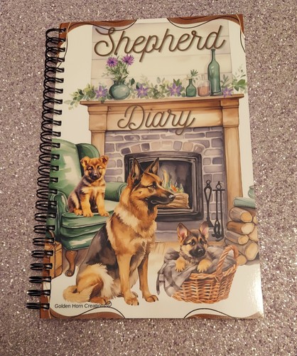 German Shepherd Puppy Dog Blank Notebook Journal Planner Book Diary Ltd ...