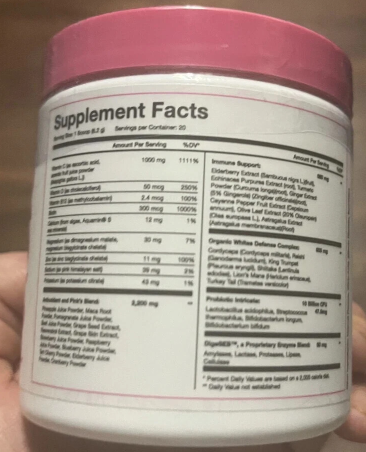 Obvi Superfood Pinks immunity probiotic 20 servings pink lemonade Exp ...