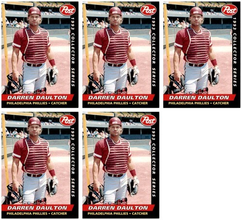 (5) 1993 Post Cereal Baseball #18 Darren Daulton Phillies Baseball Card ...