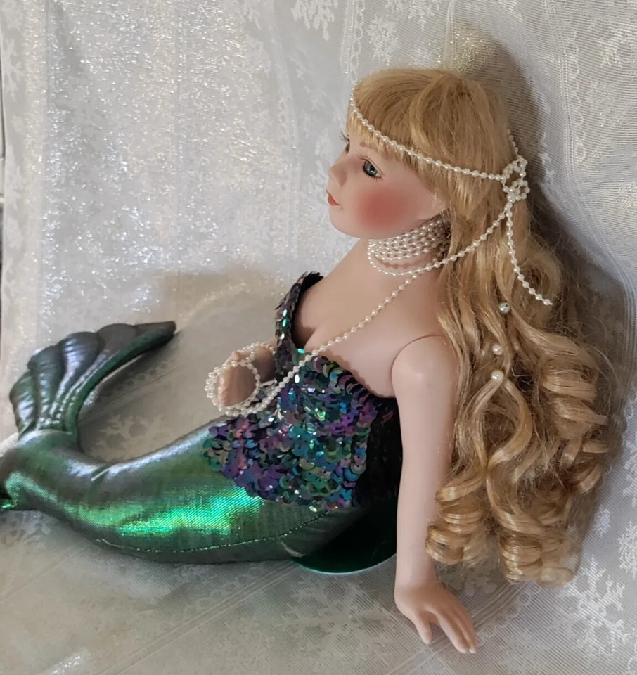 SALE ! RARE & VTG. CASSANDRA By William Tung Porcelain Mermaid Doll ...