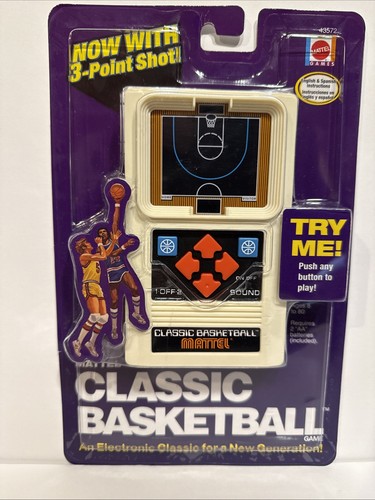 Mattel Classic Basketball Handheld Electronic Game NEW Sealed Package ...