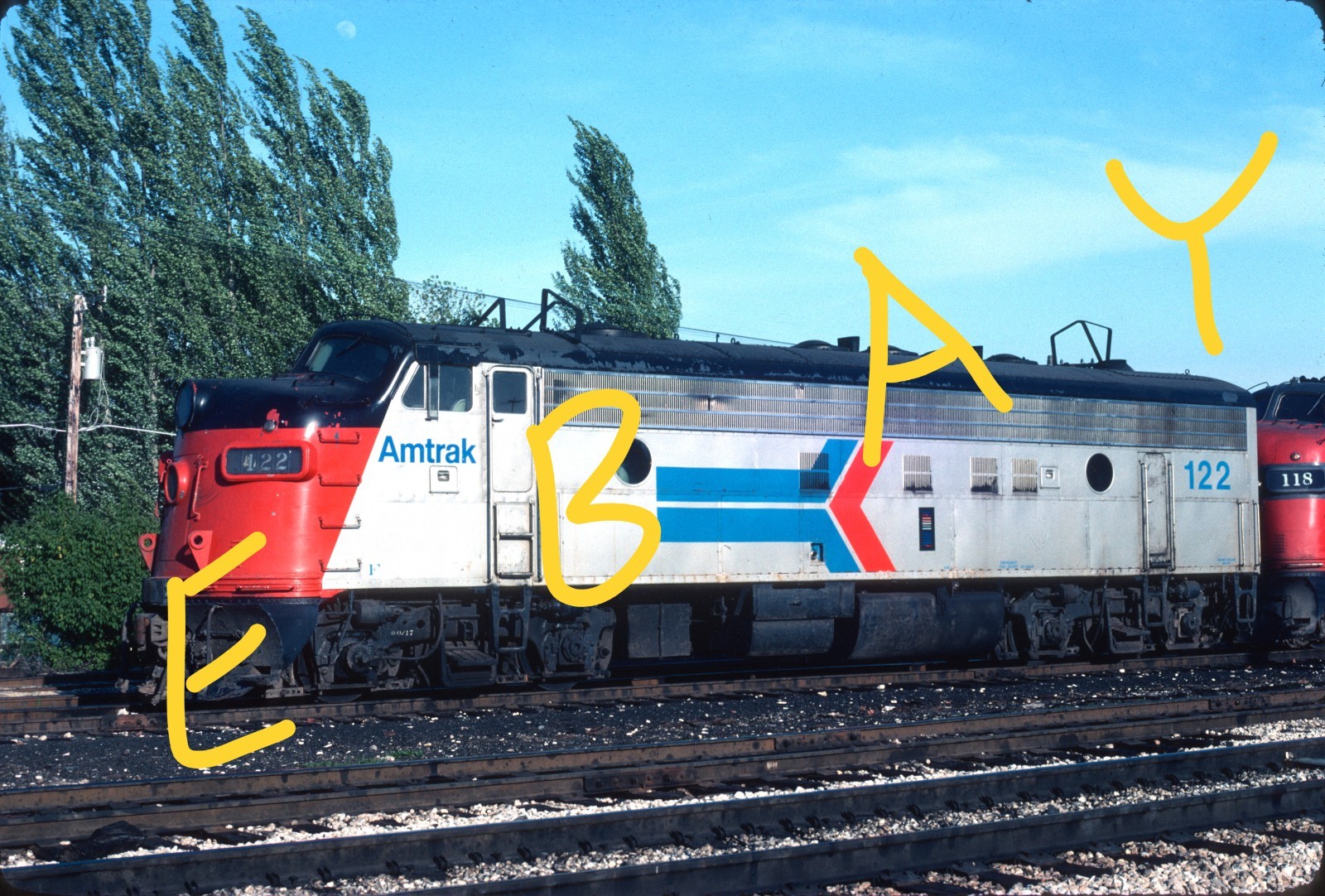 Amtrak AMTK FP-7 #122 ROSTER 1976 Original Kodachrome | eBay